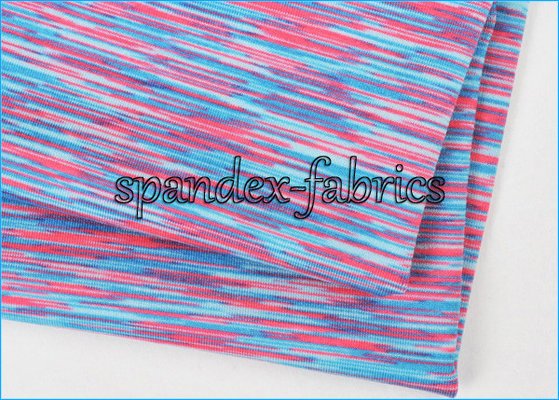 Moisture Wicking Quick Dry Polyester Spandex Rainbow Space Dyed Supplex Lycra Fabric