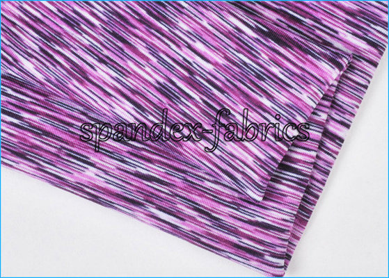 Purple Pizazz Rainbow Space Dyed Polyester Spandex Supplex Lycra Fabric For Running wear