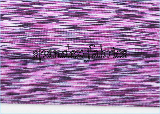 Purple Pizazz Rainbow Space Dyed Polyester Spandex Supplex Lycra Fabric For Running wear