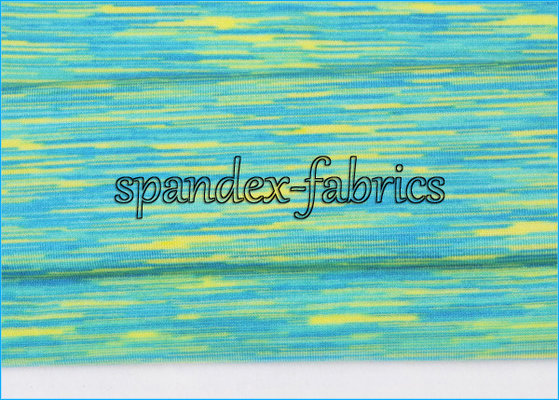 Electric Lime Rainbow Space Dyed Polyester Spandex Supplex Lycra Fabric For Yoga Pants