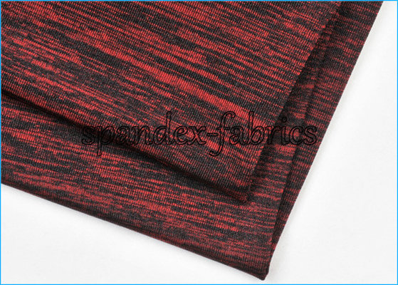 Attractive Gamut of Wine Red Melange Fabric , Nylon Polyester Spandex Fabric