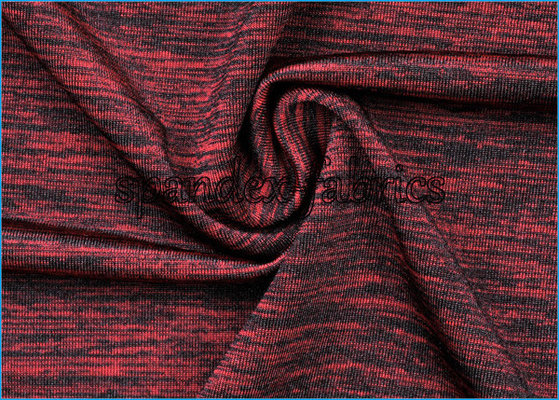 Attractive Gamut of Wine Red Melange Fabric , Nylon Polyester Spandex Fabric