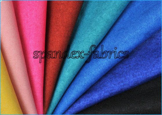 Navy Blue Quick Dry Polyester Spandex Space Dyed Fabric For T Shirt