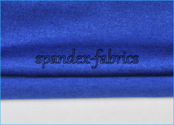Navy Blue Quick Dry Polyester Spandex Space Dyed Fabric For T Shirt