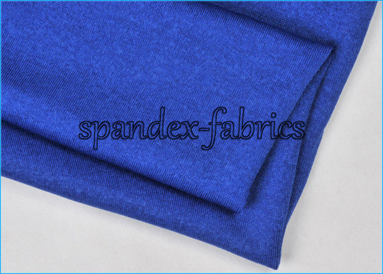 Navy Blue Quick Dry Polyester Spandex Space Dyed Fabric For T Shirt
