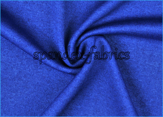 Navy Blue Quick Dry Polyester Spandex Space Dyed Fabric For T Shirt