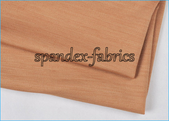 Brown Sports 4 Way Stretch Knitted Fabrics Space Melange Yarn Dyed