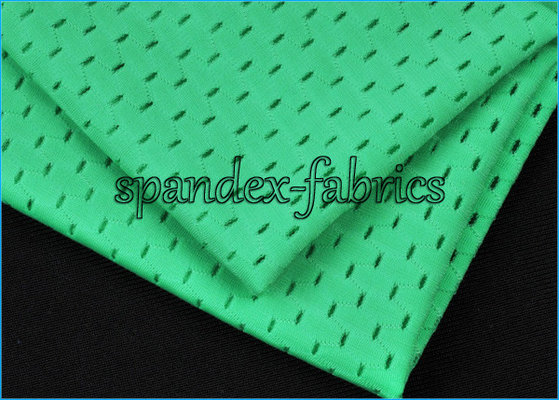 Green Waterproof Men Swimwear Fabric Warp Knitting Small Hole Mesh Fabric
