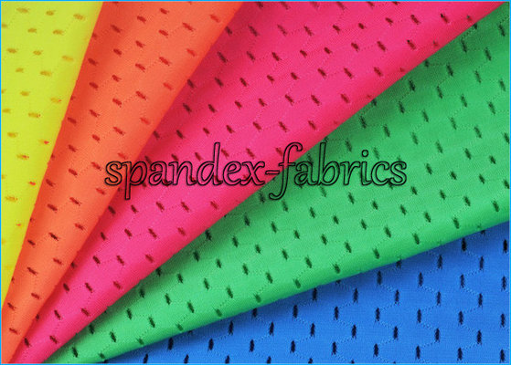 OEM Soft Blue Knit Nylon Spandex Mesh Fabric Anti Static 4 Way Stretc