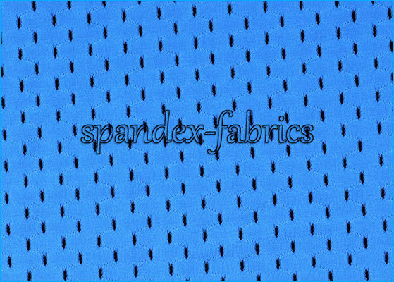 OEM Soft Blue Knit Nylon Spandex Mesh Fabric Anti Static 4 Way Stretc