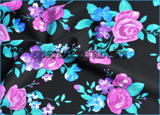 Lady Swimwear Fabric, Flower Print Nylon Lycra, Tricot Nylon Lycra, 220gsm Weight