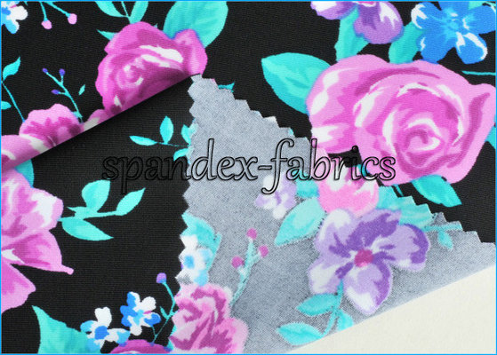 Lady Swimwear Fabric, Flower Print Nylon Lycra, Tricot Nylon Lycra, 220gsm Weight