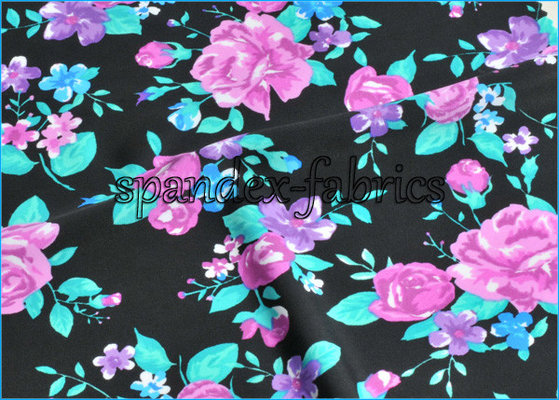 Lady Swimwear Fabric, Flower Print Nylon Lycra, Tricot Nylon Lycra, 220gsm Weight