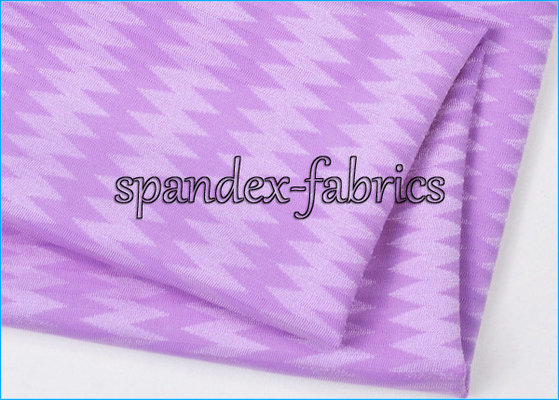 Yarn Dyed 85 Polyester 15 Spandex Zigzag Pattern Textured Bathing Suit Fabric
