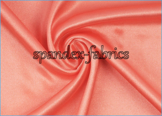 Soft 50D Dazzle Mutispandex Knit Lining Fabric 100 Polyester in Orange