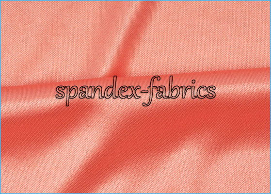 Soft 50D Dazzle Mutispandex Knit Lining Fabric 100 Polyester in Orange