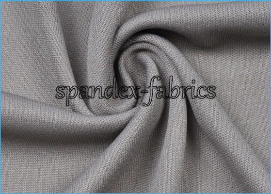Grey Double Knit Elastane Jersey Lining Fabric Shrink Resistant Custom Made
