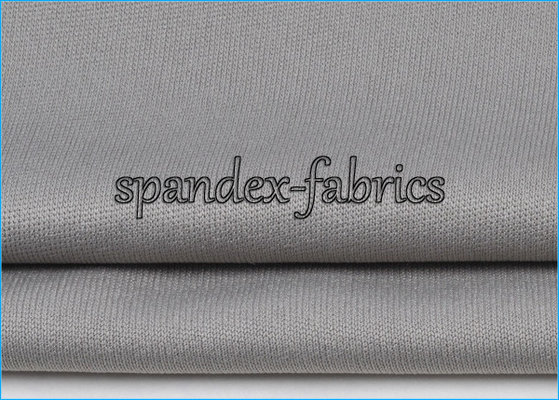 Grey Double Knit Elastane Jersey Lining Fabric Shrink Resistant Custom Made