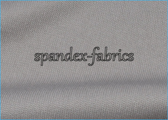 Grey Double Knit Elastane Jersey Lining Fabric Shrink Resistant Custom Made