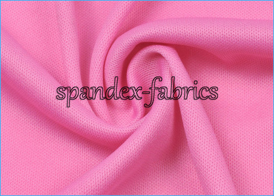 Pink DTY Weft Interlock Jersey Knit Lining Fabric Embossed Fabric