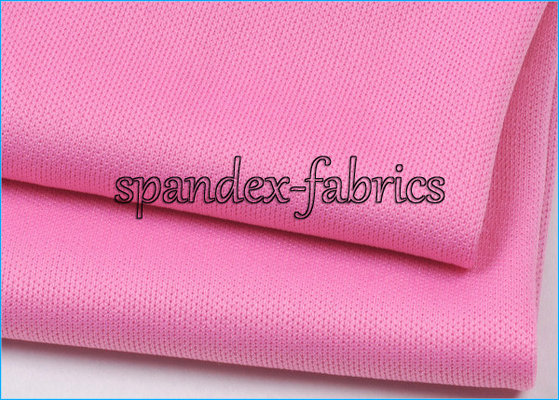 Pink DTY Weft Interlock Jersey Knit Lining Fabric Embossed Fabric