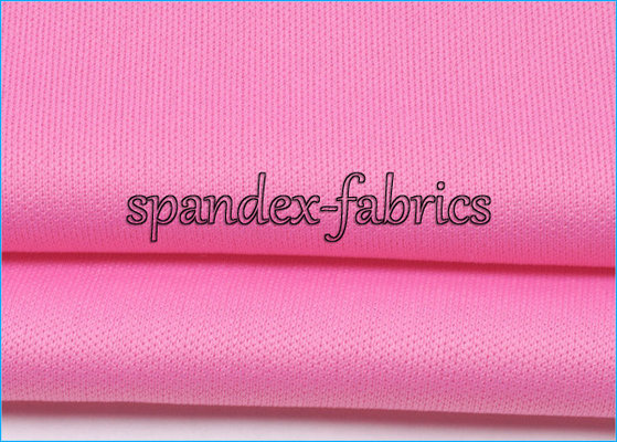 Pink DTY Weft Interlock Jersey Knit Lining Fabric Embossed Fabric