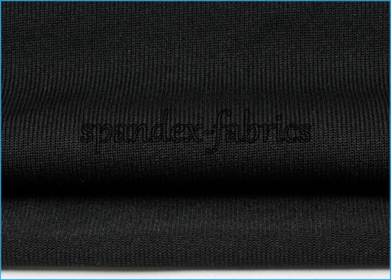 Soft Weft Knit Polyester Single Jersey Lining Fabric Shoes Material Black