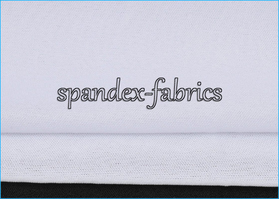 White Polyester Single Knit Lining Fabric 75D DTY Ultrathin Mutispandex