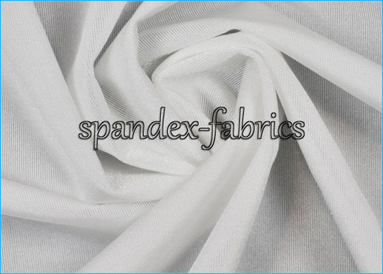 White Weft Knitted Super Thin Nylon Spandex Fabric With Shiny Finish