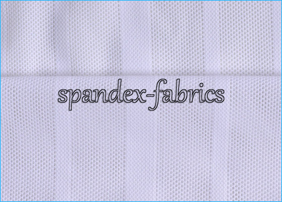 Sheer White Striped Power Net Mesh Fabric for Underpants
