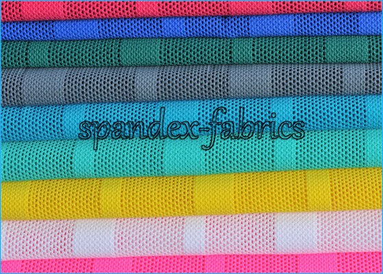 Sheer White Striped Power Net Mesh Fabric for Underpants