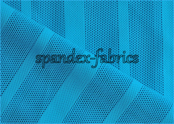 Blue Nylon Spandex Mesh with Stripe Lace Fabric for Sexy Underwear