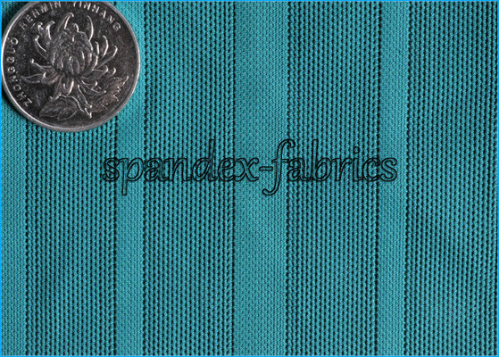 Peekaboo Stripe Knit Power Mesh Fabric for Cheerleaders , High Performance