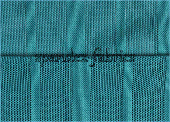 Peekaboo Stripe Knit Power Mesh Fabric for Cheerleaders , High Performance