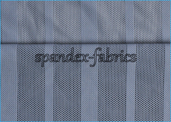 Soft Grey Spandex Nylon Stretch Stripe Powernet Fabric for Sexy Bra