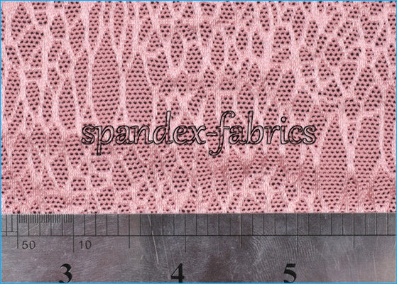 Lightweight Pink Nylon Spandex Stretch Lace Fabric for Fahion Dress