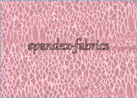 Lightweight Pink Nylon Spandex Stretch Lace Fabric for Fahion Dress
