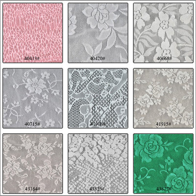 Smooth And Strong Strength Wave Like Elastic Lace Fabric Nylon Lycra Material