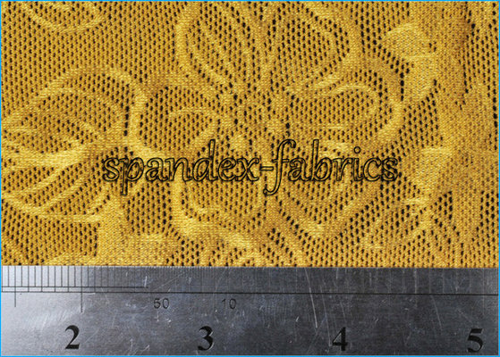 Yellow Stretch Lace Fabric
