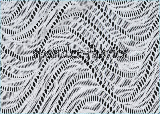 Smooth And Strong Strength Wave Like Elastic Lace Fabric Nylon Lycra Material