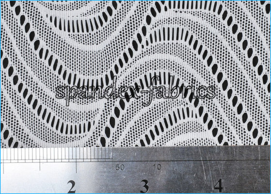 Smooth And Strong Strength Wave Like Elastic Lace Fabric Nylon Lycra Material