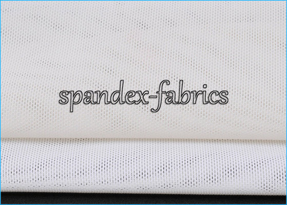 Smooth Medium Weight 4 Way Stretch White Power Mesh Fabric for Bra