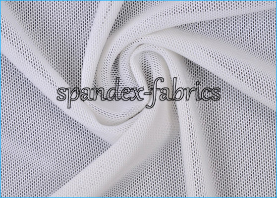 Smooth Medium Weight 4 Way Stretch White Power Mesh Fabric for Bra