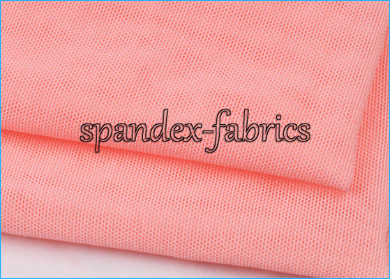 90%Nylon 10%Spandex 40D/40D Semi-gloss Pink Power Net Fabric for Dress Lining