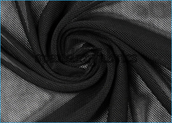 Black See Through DRI-TEK Performance Powernet Fabric for Cheerleading Cloth