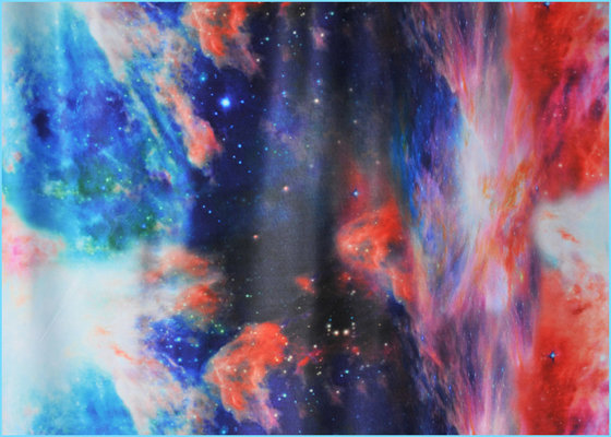 Galaxy Fabric / Polyester Lycra Printed Spandex Fabric For Leggings  1.5m*180gsm