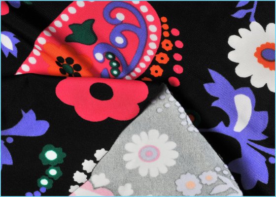 Paisley Print Fabric / Polyester Lycra 4 Way Stretch Printed Spandex Fabric  1.5m*180gsm