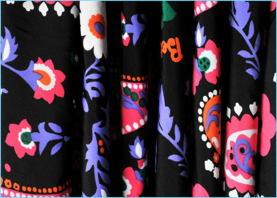 Paisley Print Fabric / Polyester Lycra 4 Way Stretch Printed Spandex Fabric  1.5m*180gsm