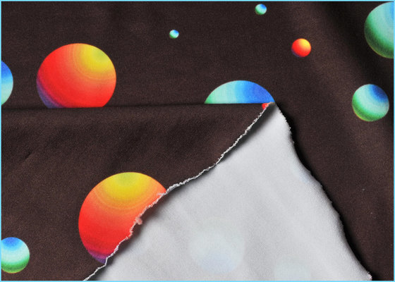 Colorful Ball Printing Polyester Lycra Custom Printed Spandex Fabric Wholesale 1.5m * 180gsm