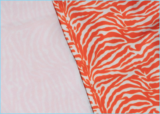 Tiger Stripe Fabric / Matt Nylon Lycra Printed Spandex Fabric For Underwear  1.5m*220gsm